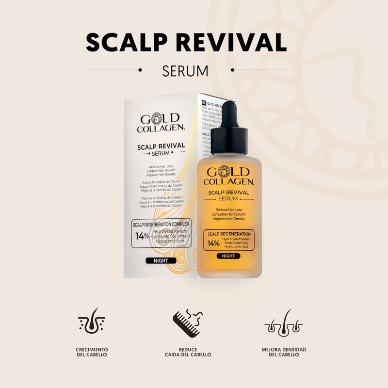 Gold Collagen Scalp Revival Serum 100ml | Fortalece y revitaliza tu ...
